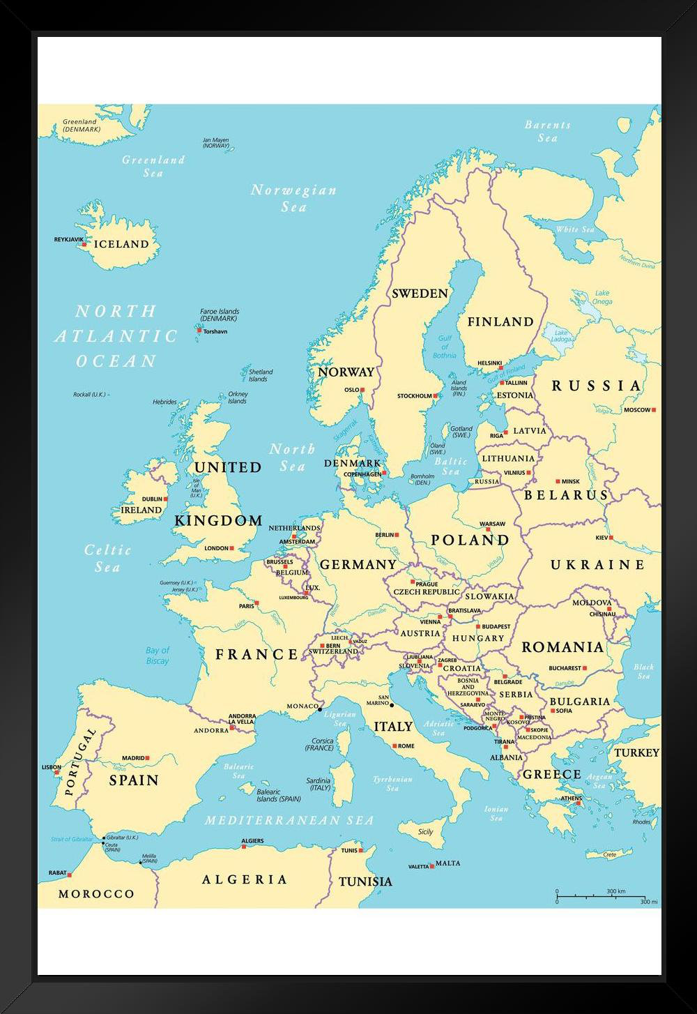 Trinx Political Map Of Europe Travel World Map With Cities In Detail ...