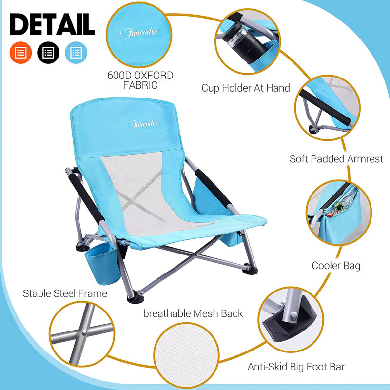 MUKE Low Beach Camping Folding Beach Chair | Wayfair