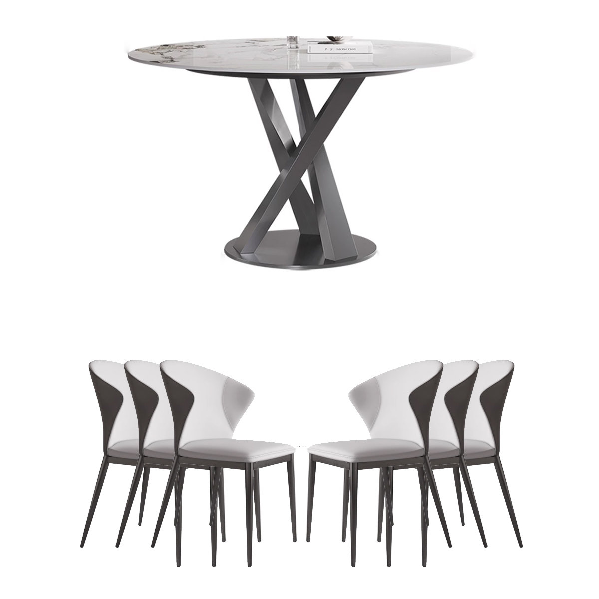 Greyleigh Italian very simple rock plate round table - Wayfair Canada