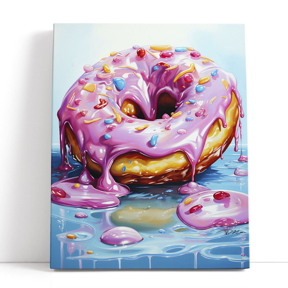 Trinx Pink Doughnut - Canvas Print Wall Art - Wayfair Canada