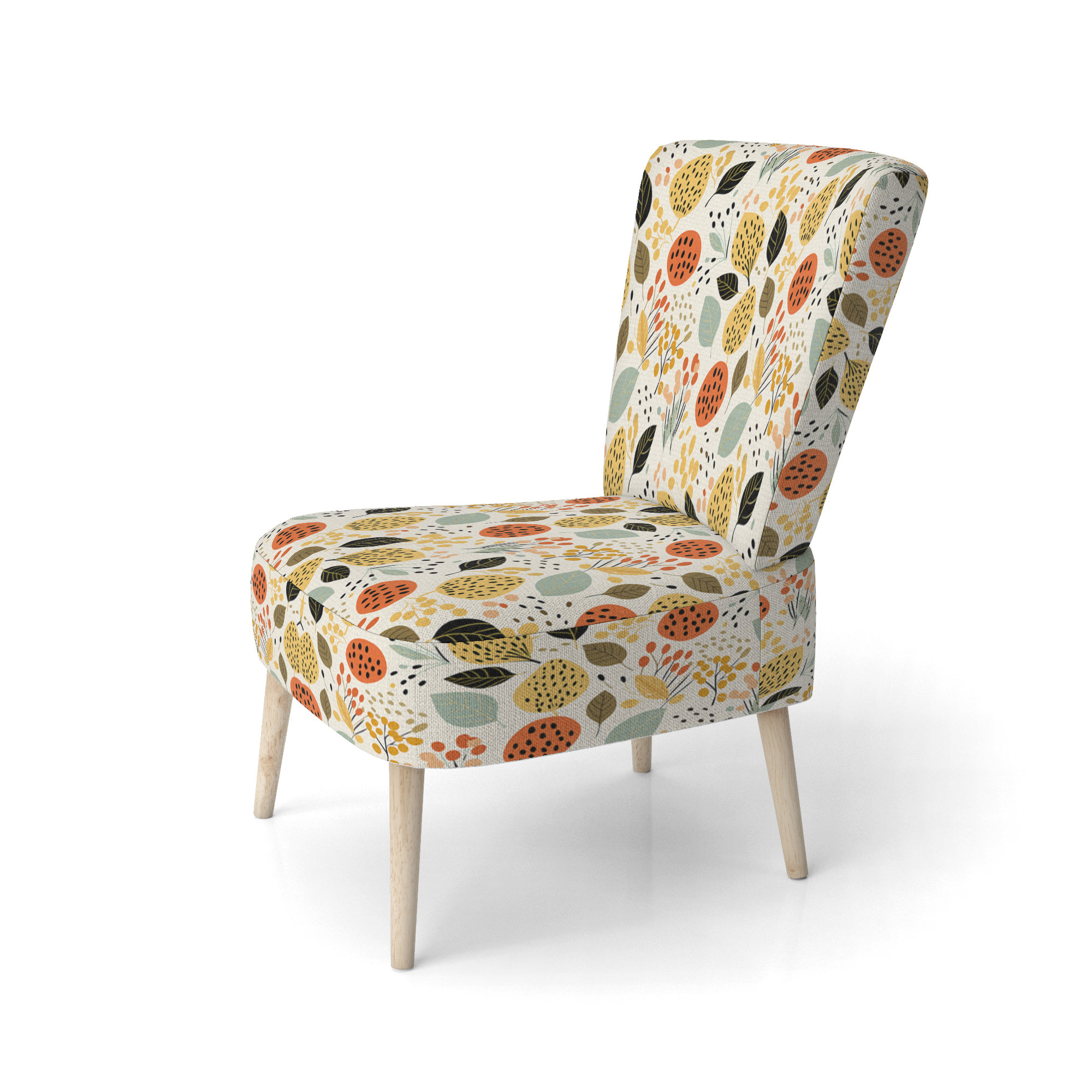 Red Barrel Studio Soft Color Leaves Tropical Pattern - Upholstered ...