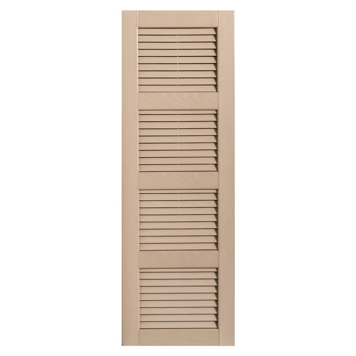 Alpha Shutters Straight Top Full-style Open Louver Shutters Pair ...
