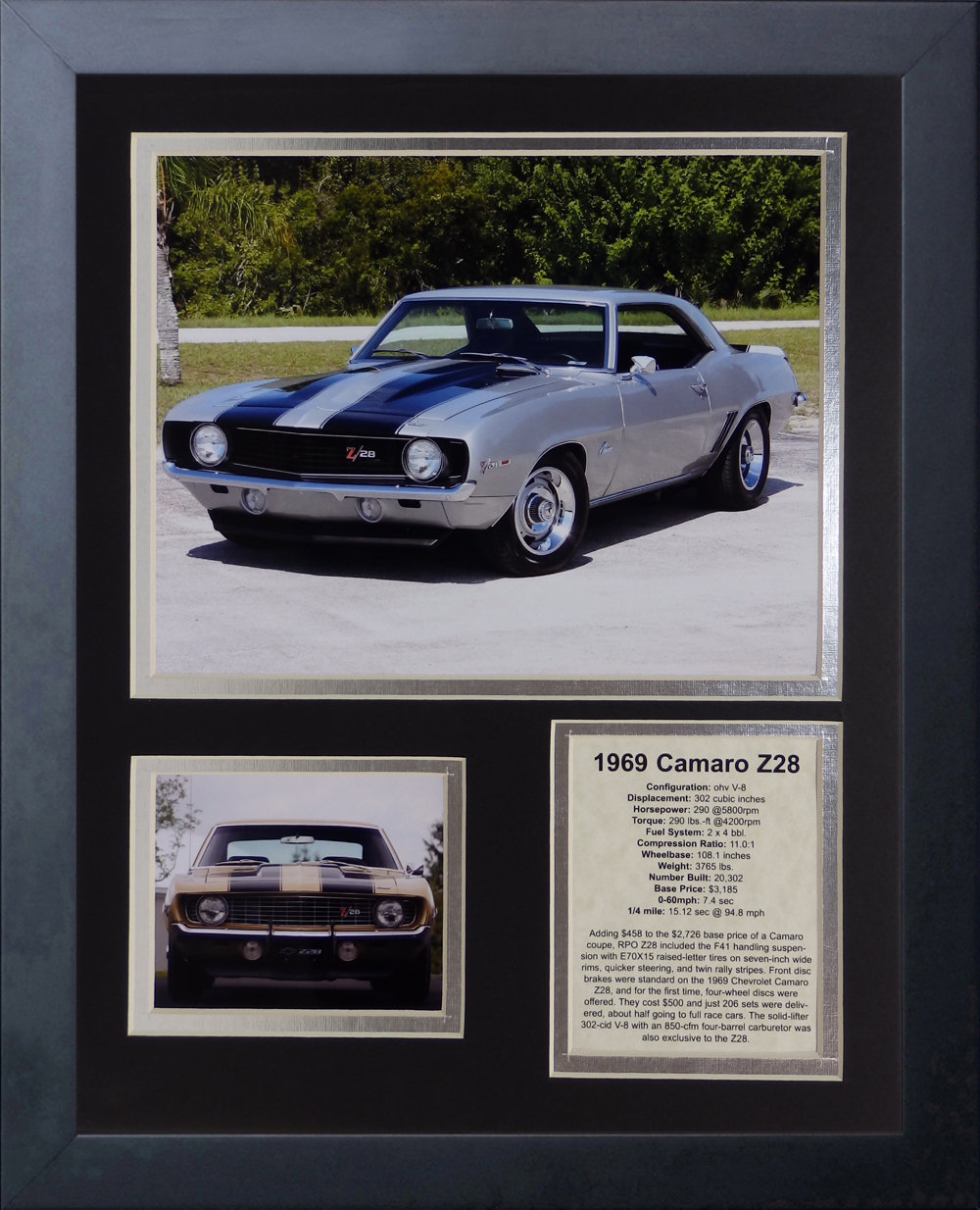 Legends Never Die 1969 Chevy Camaro Z28 Framed Memorabilia & Reviews ...