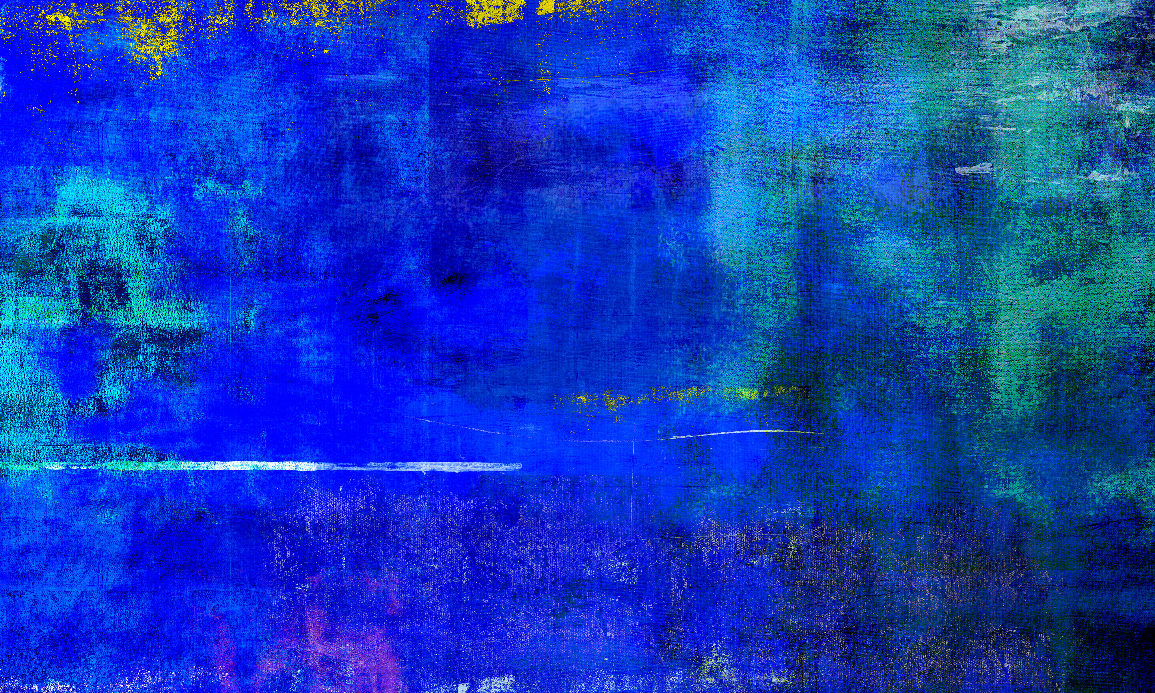 Chelsea Art Studio Indigo on Fire - Graphic Art on Canvas | Wayfair