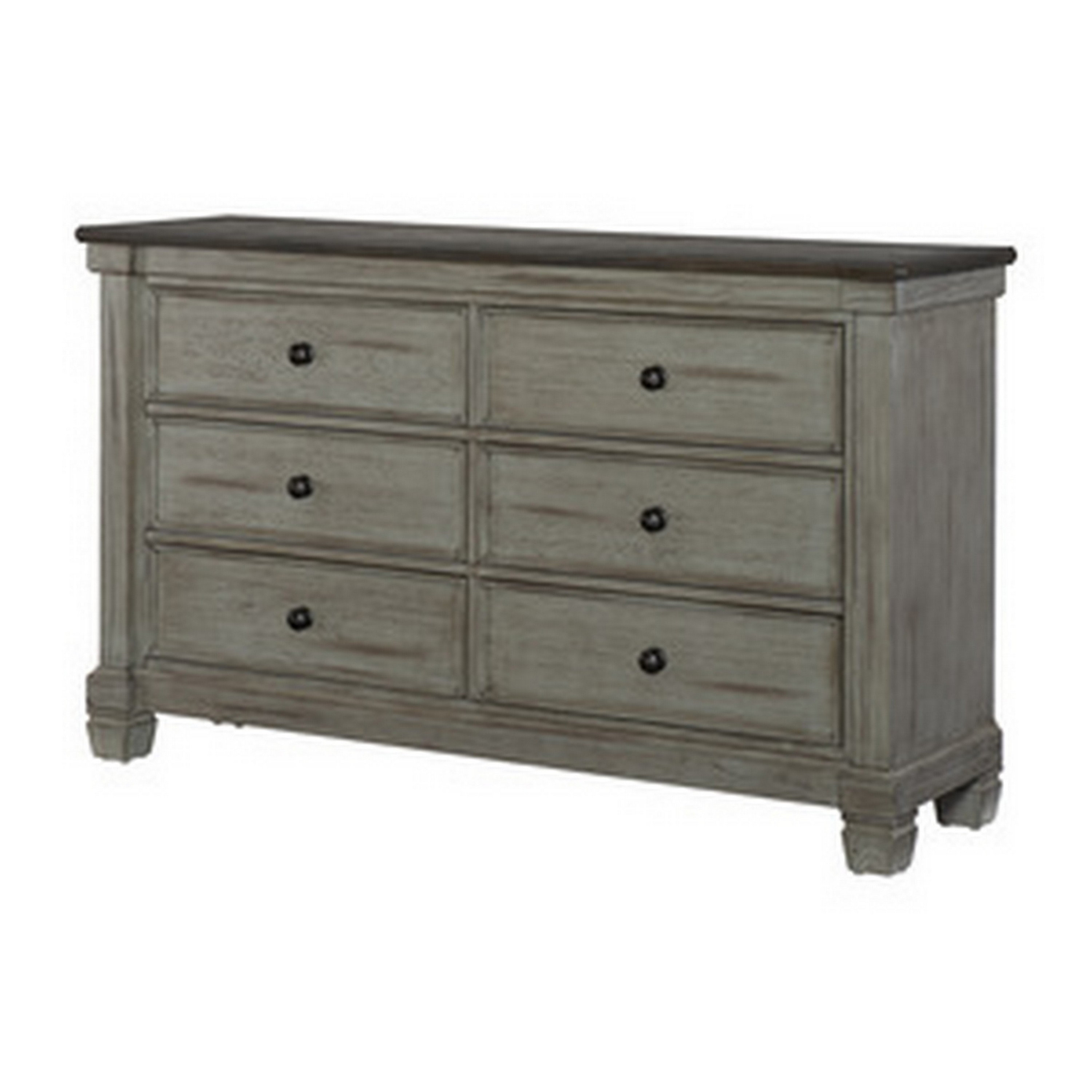 August Grove® Dezerae 6 - Drawer 64" W Double Dresser | Wayfair