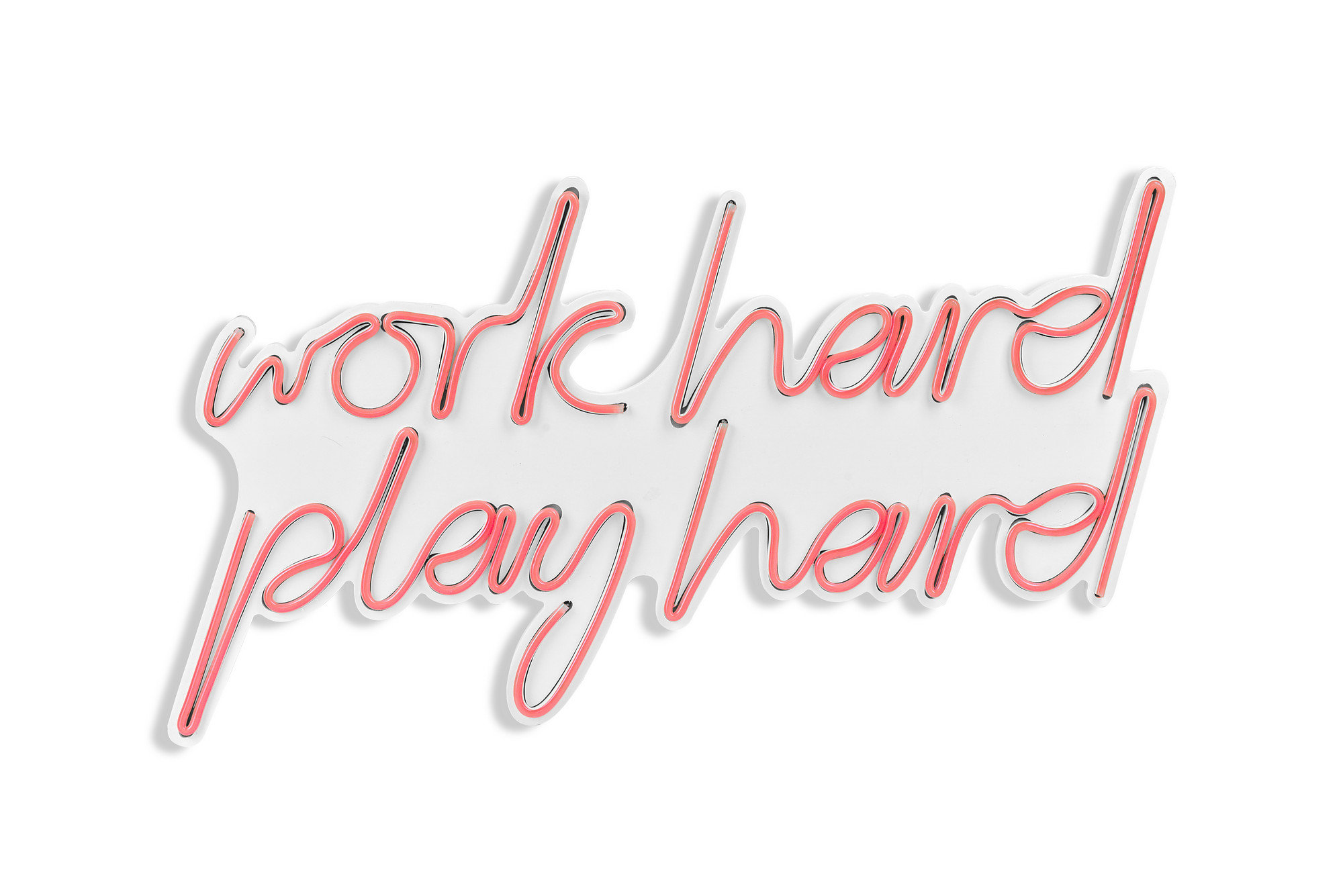 Trinx Work Hard Play Hard 21.7" Neon Sign | Wayfair