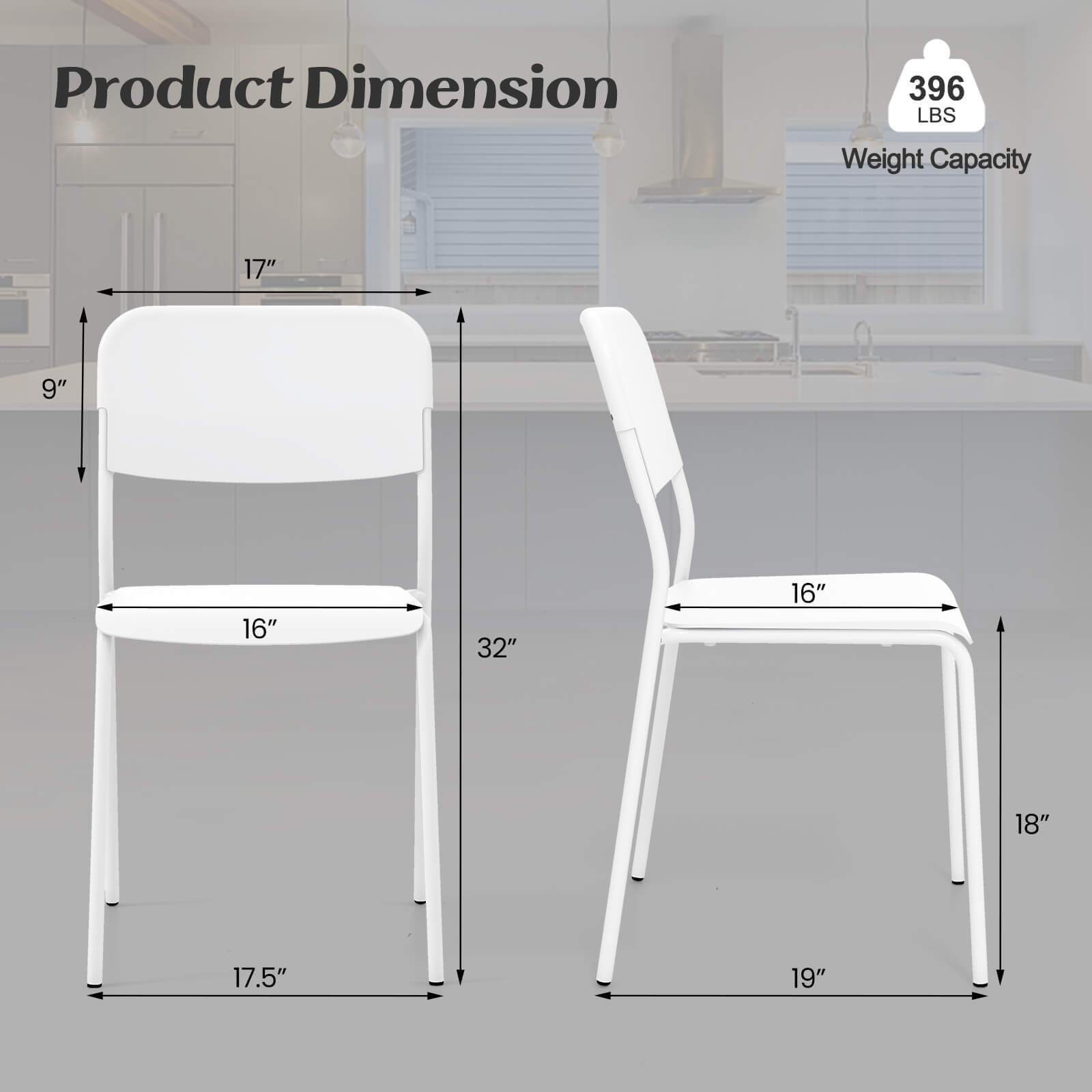 Wrought Studio™ Modern Dining Chairs Set Of 4 With Tilted Backrest ...