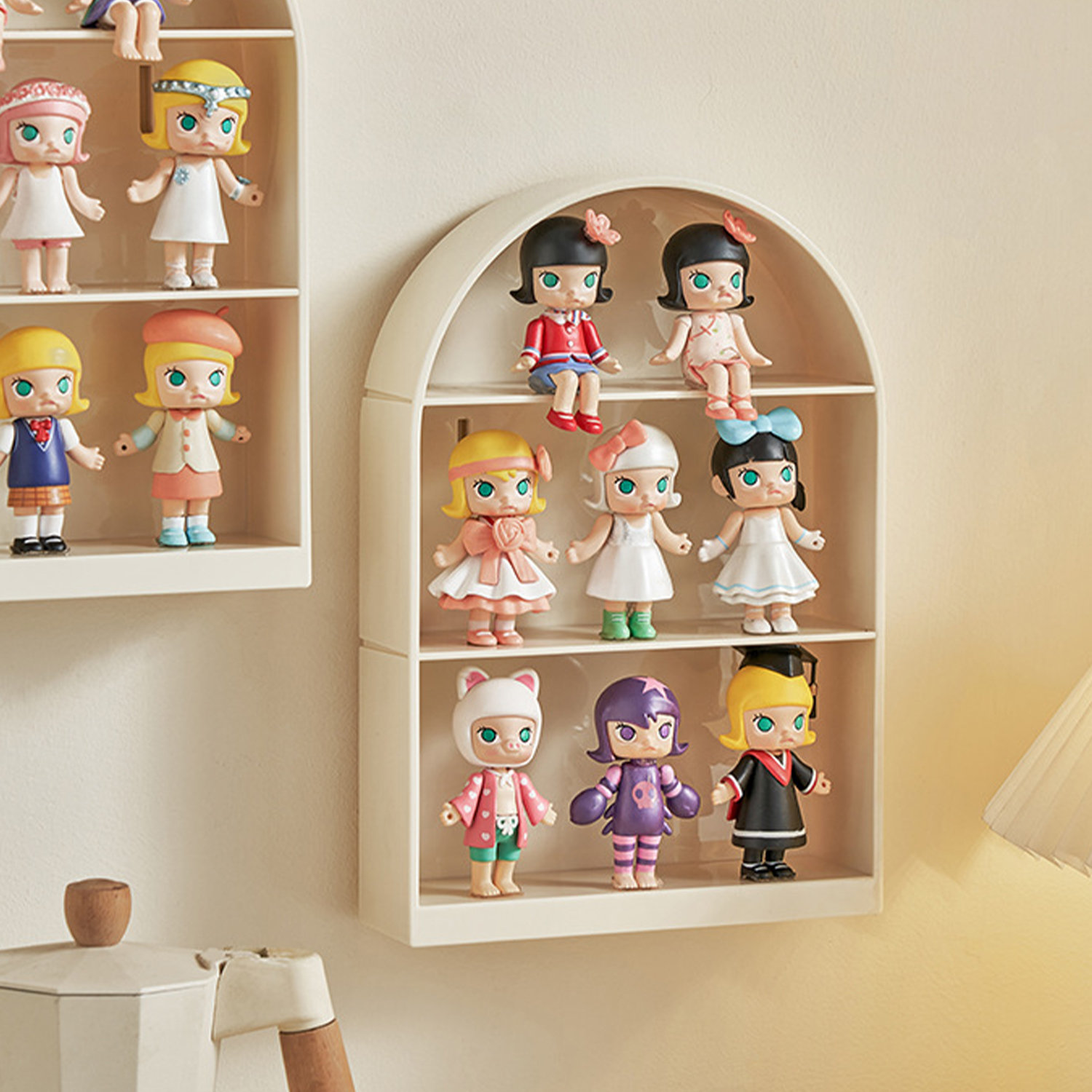 frler 3 Layer Display Case For Figures Wall-Mounted Standing No ...