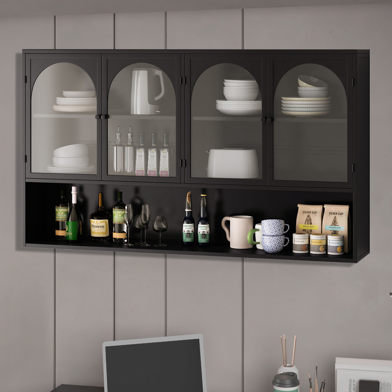 Hokku Designs Modern luxury style wall mounted storage cabinet with ...