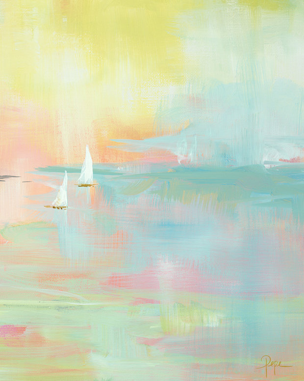 GreenBox Art 'Painted Sunset' by Susan Pepe Painting Print on Canvas ...