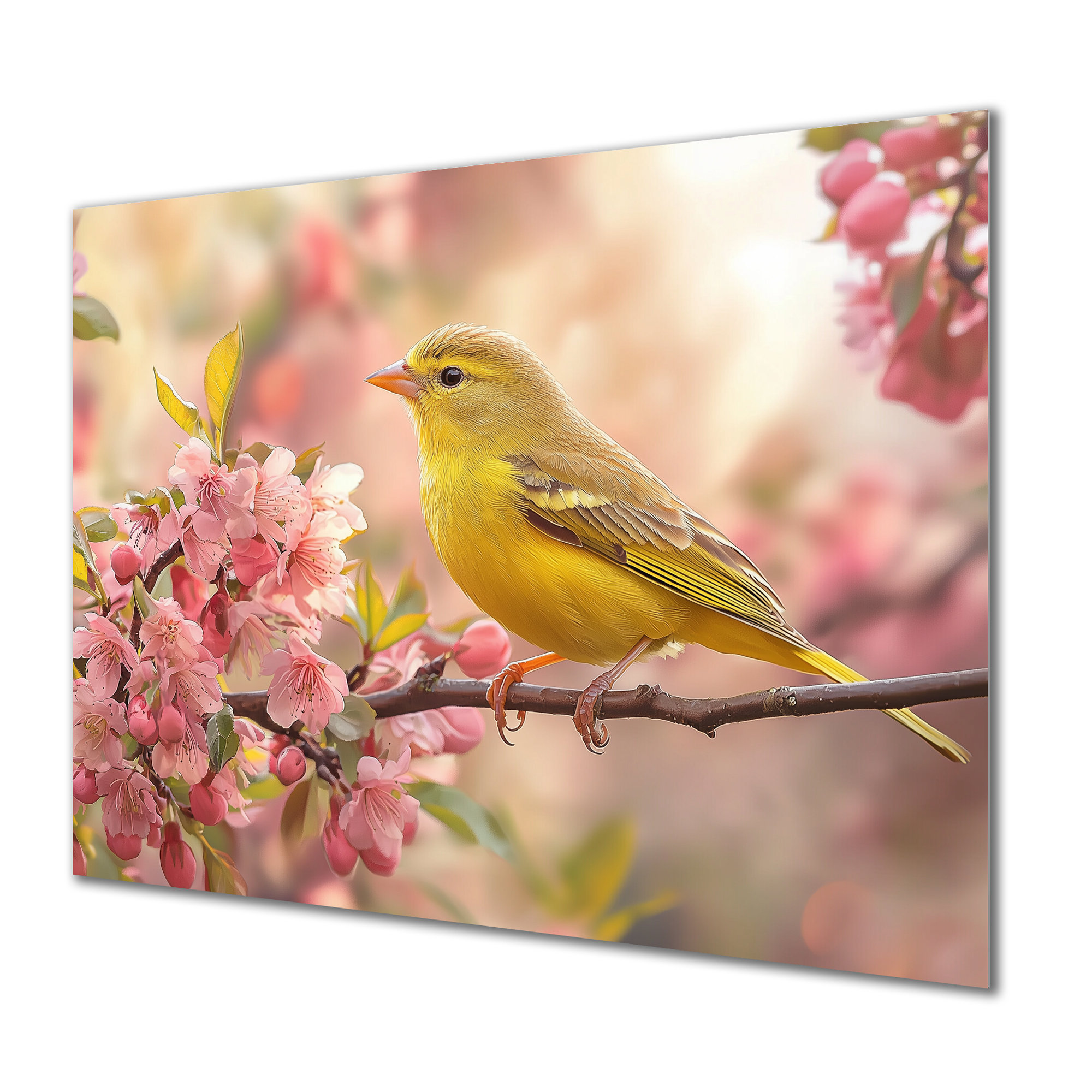 Latitude Run® Songbird In Melody Spring Tree IV - Bird Metal Print ...