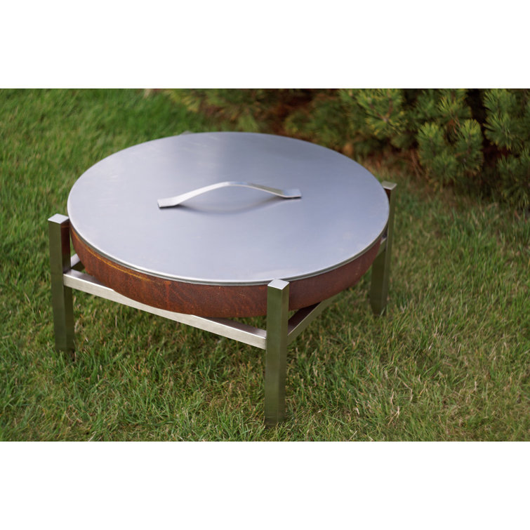 Curonian Stainless Steel Fire Pit Cover & Reviews | Wayfair