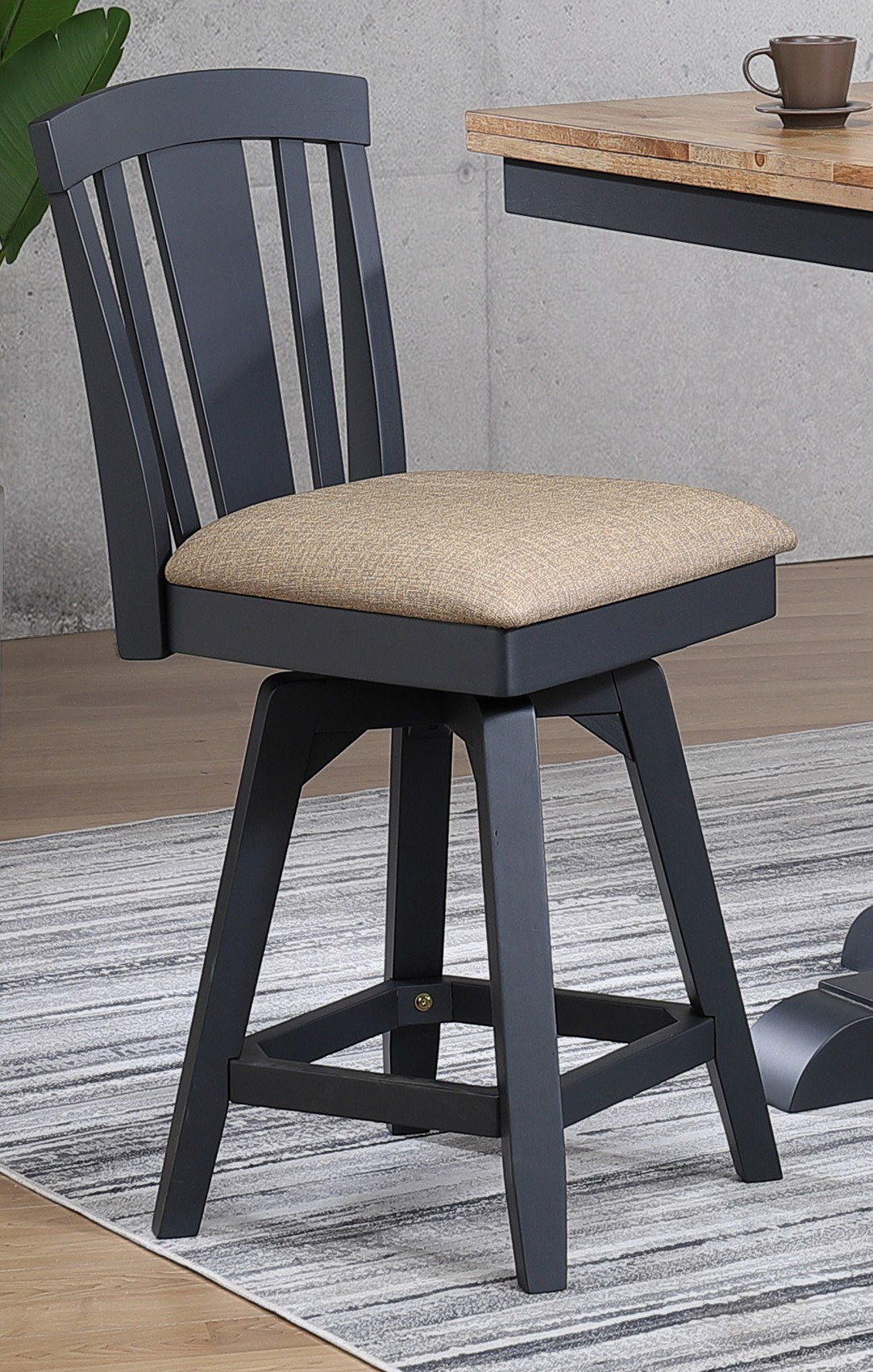 ECI Furniture Solid Wood Fan Back Swivel Bar Stool | Wayfair