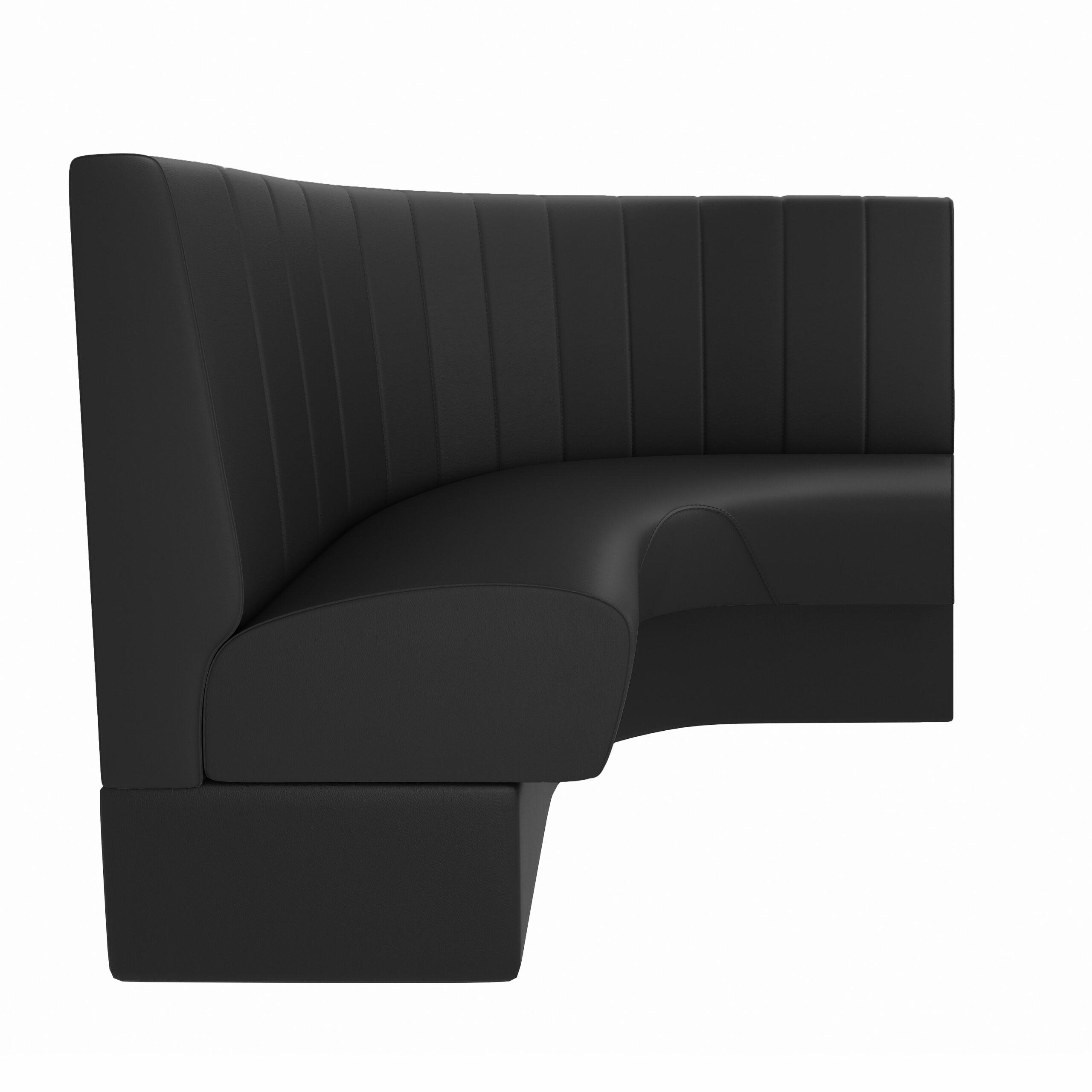 QA Group Curved Corner Booth - Stitched Channeling | Wayfair
