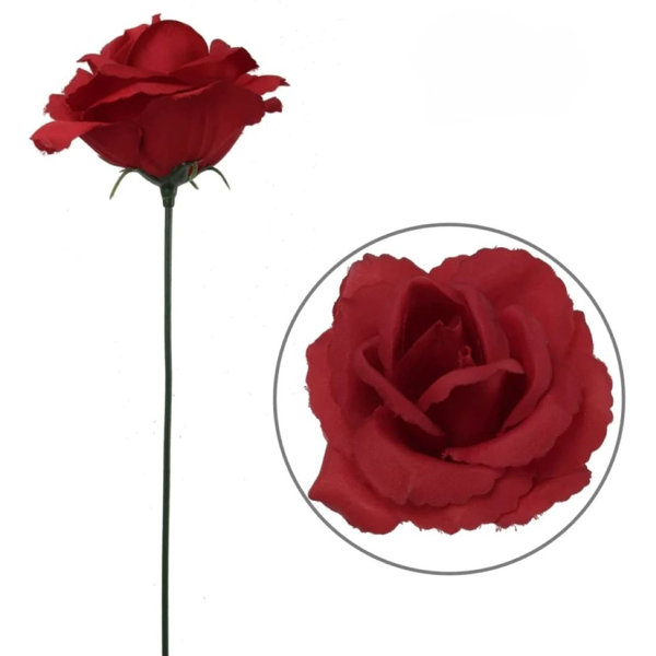 Primrue Elegant Artificial Burgundy Rose Picks - Stunning Floral Decor ...