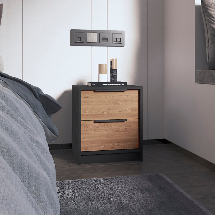 Latitude Run Alysun 2 Drawer Bedside Table | Wayfair.co.uk