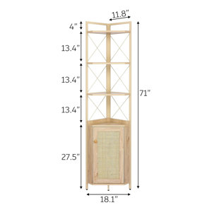 Bay Isle Home™ Corner Shelves With Cabinets, Multi-Purpose Corner ...