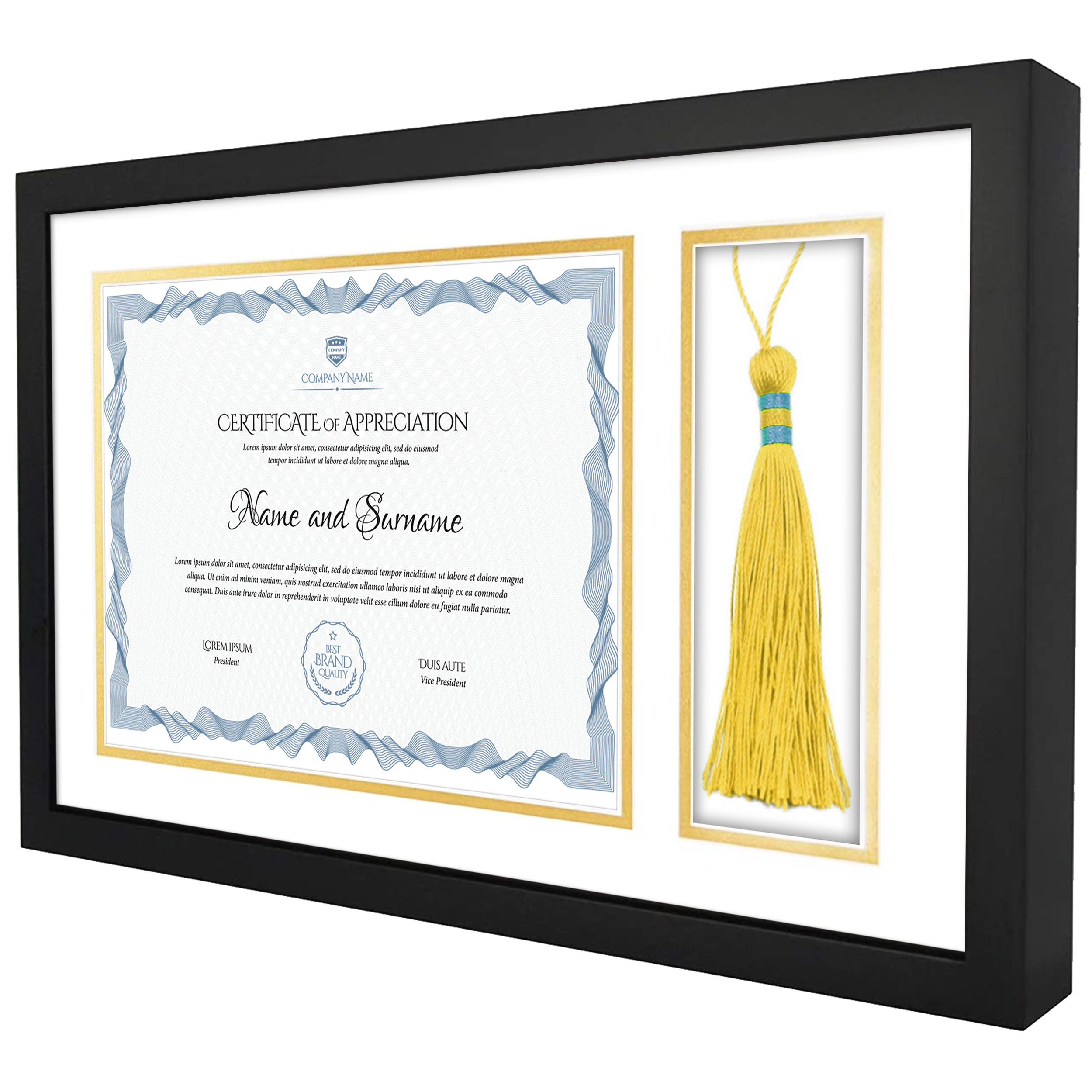 Winston Porter Kaan Diploma Tassel Shadow Box Picture Frame & Reviews ...