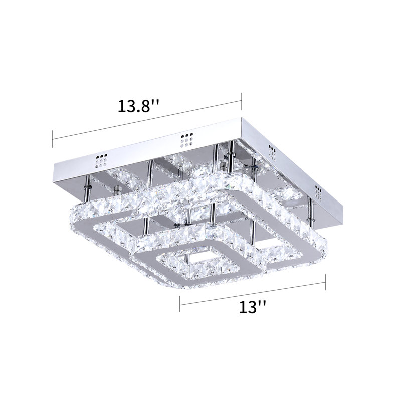 Willa Arlo™ Interiors Charlesto 2-Light 13" LED Semi Flush Mount ...