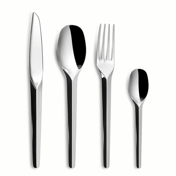 Ivy Bronx Aster Q14 24-piece cutlery set, cutlery with geometric ...