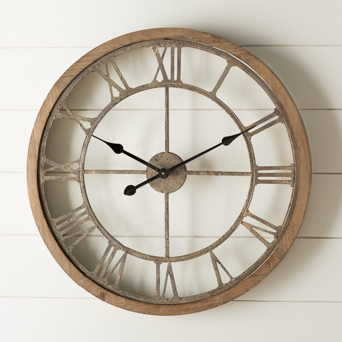 Williston Forge Aekjot Solid Wood Wall Clock & Reviews | Wayfair