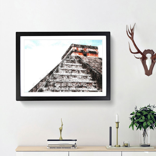 East Urban Home 'Mayan Pyramids of Chichen Itza' - Picture Frame ...