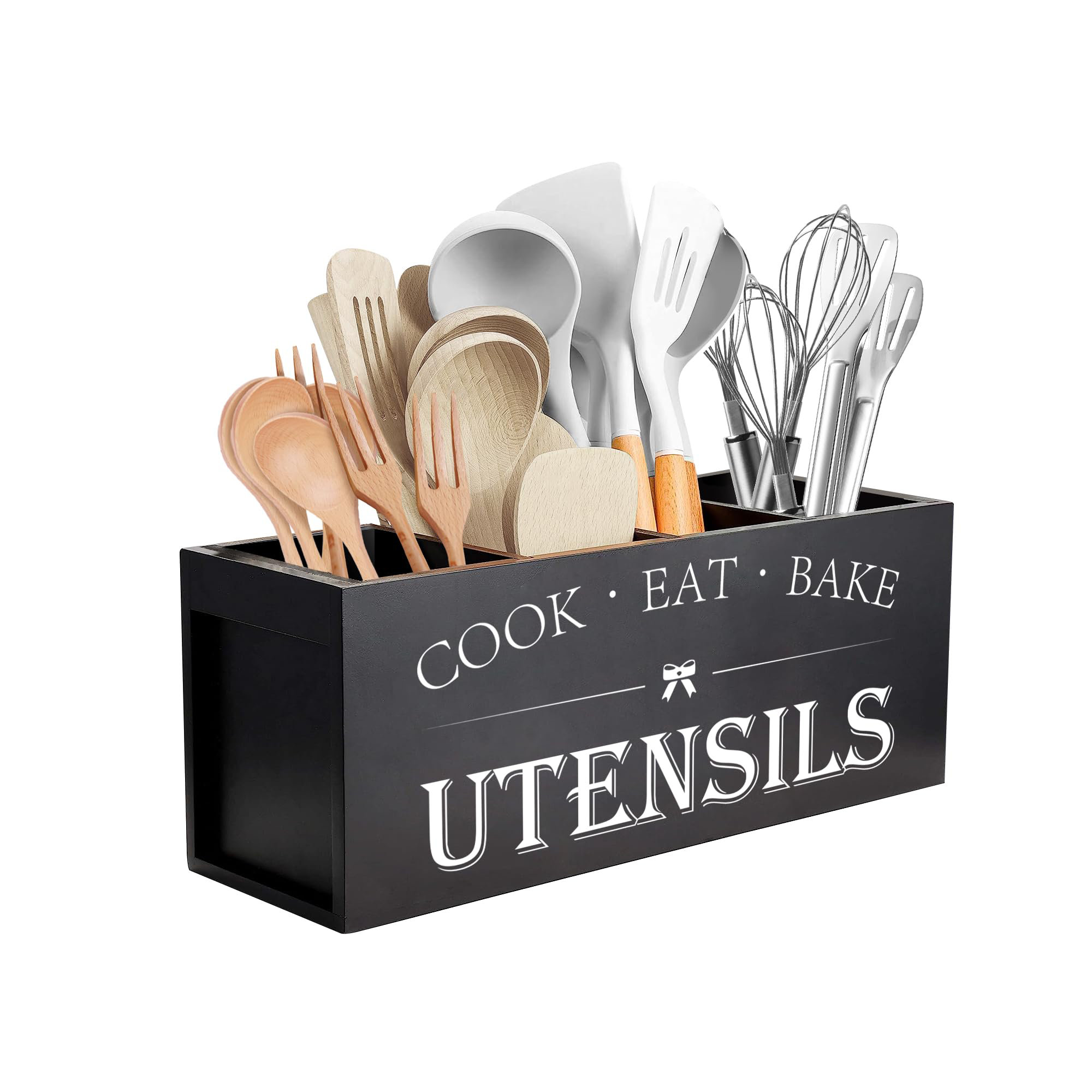 Ophelia & Co. Extra Large Kitchen Utensils Holder With 4 Compartments ...