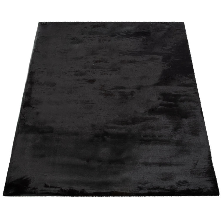 Latitude Run® Super Soft Area Rug In Solid Black & Reviews | Wayfair
