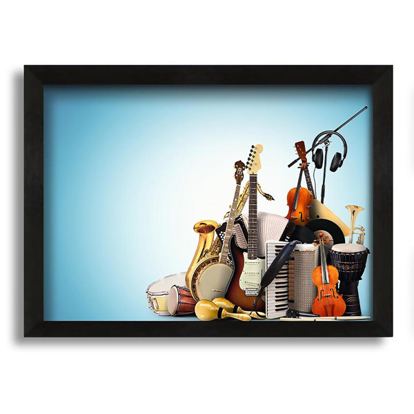 Latitude Run Musical Instruments Band - Single Picture Frame Print on ...