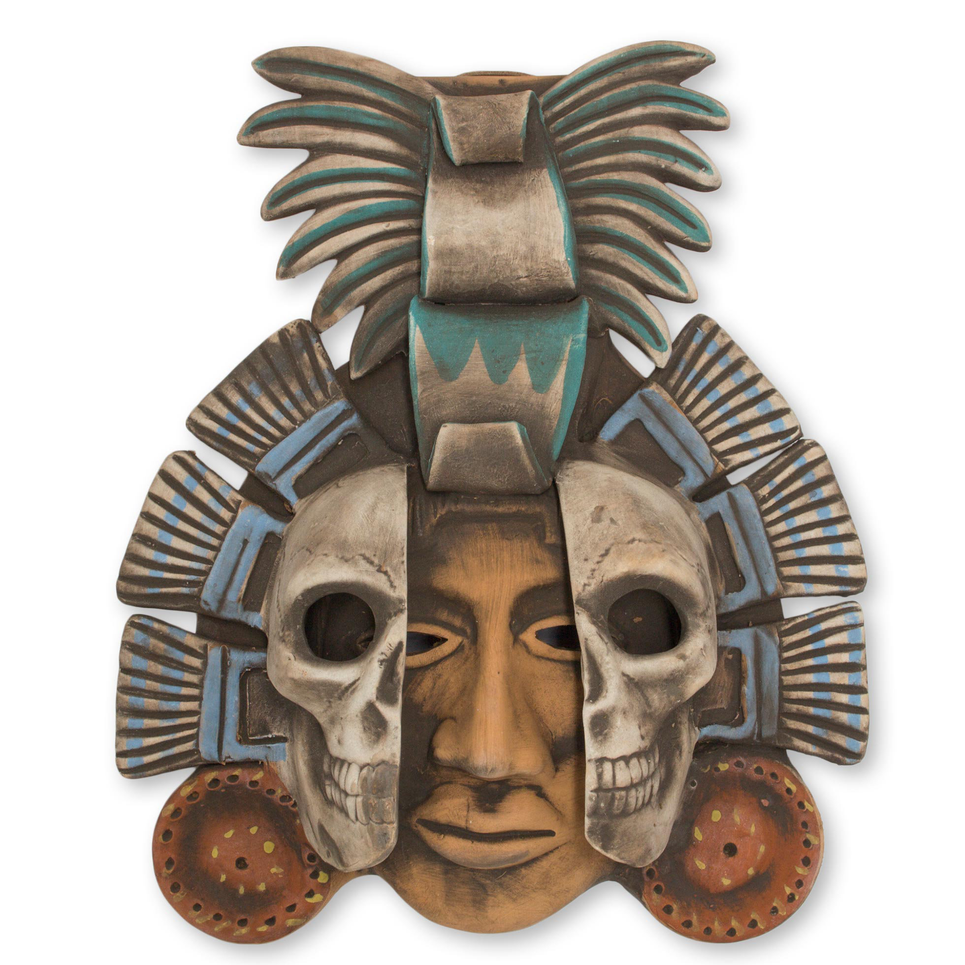 Bungalow Rose Florentino Handcrafted Ceramic Skull Mask Wall Decor ...