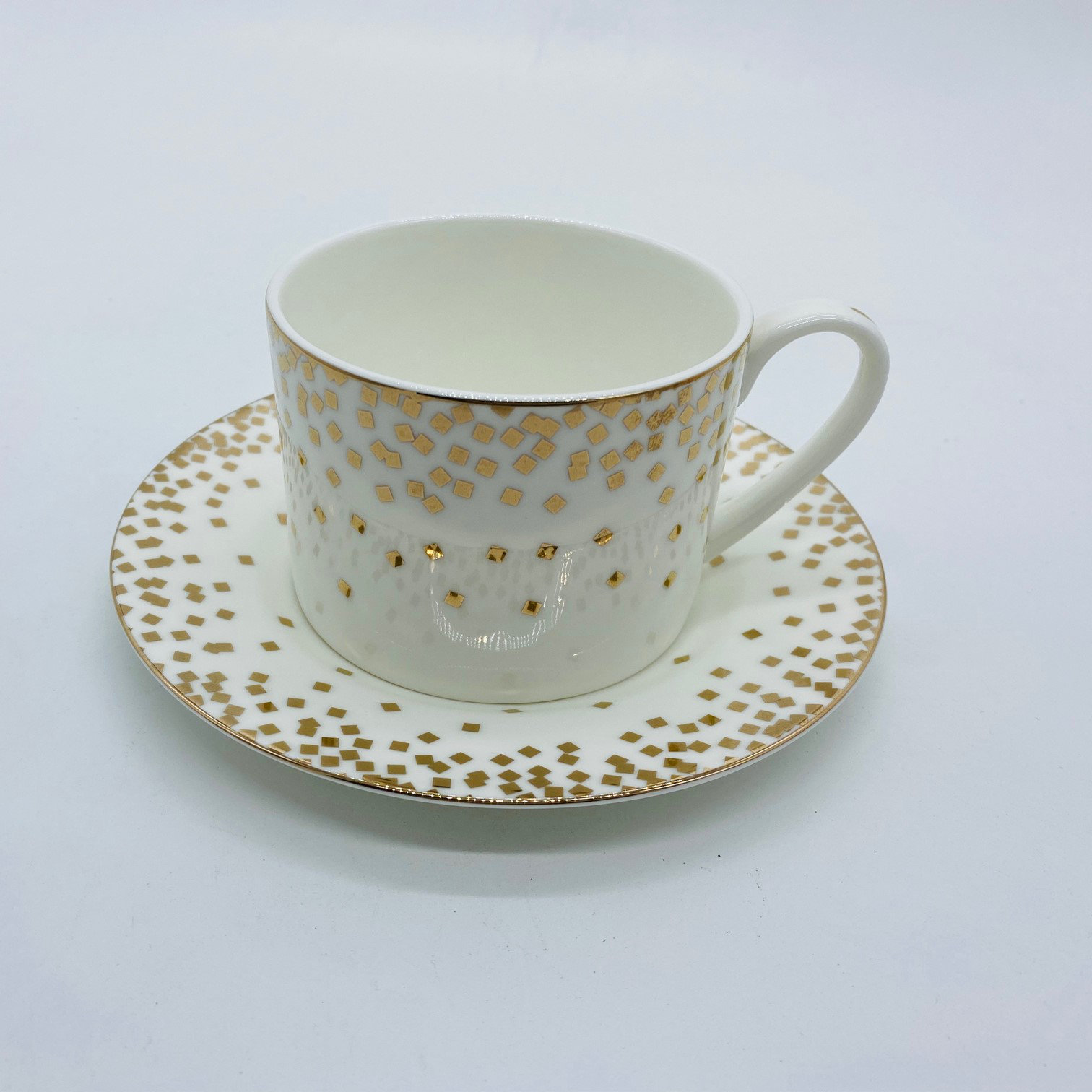 Grace's Tea Ware Confetti Bone China 8-Ounce Cup And Saucer, Set Of 2 ...