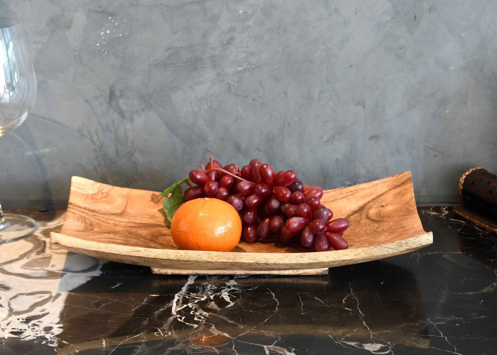 Union Rustic Ako Wood Abstract Decorative Plate in Brown | Wayfair