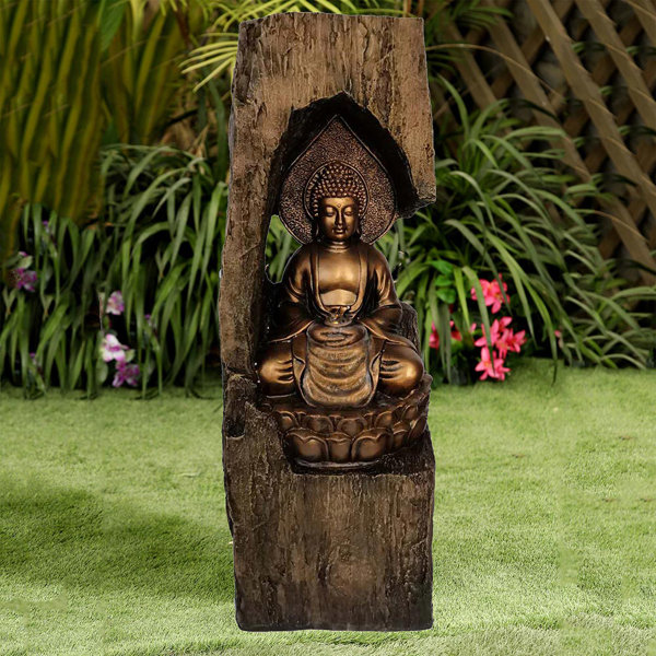 Foundstone Drake Buddha Fountain with Light | Wayfair.co.uk