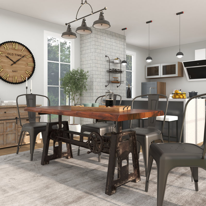 Trent Austin Design® Reale Industrial Rectangular Dining Table | Wayfair