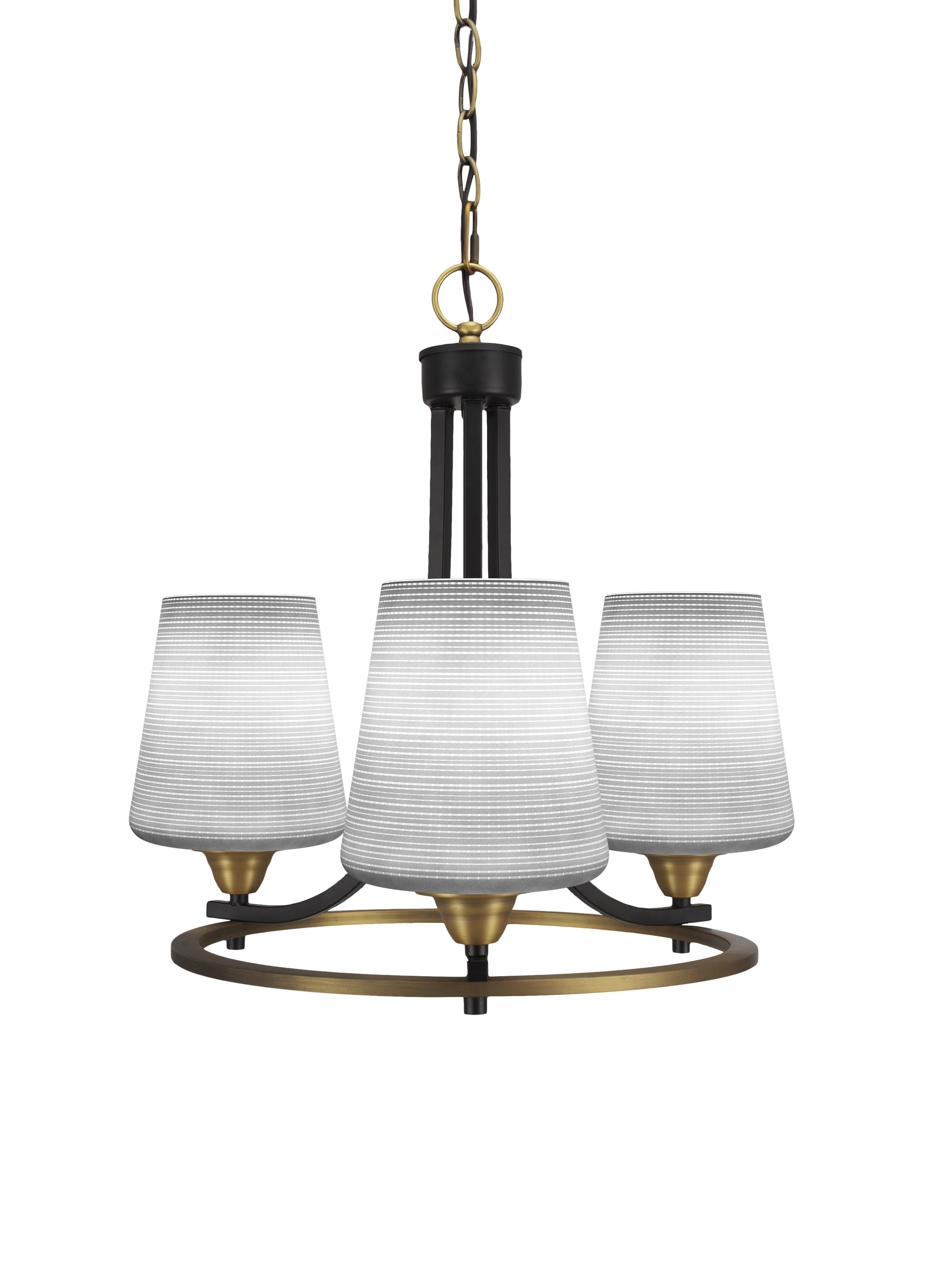 Red Barrel Studio® Paramount 3 Light Uplight Chandelier With 6" White ...