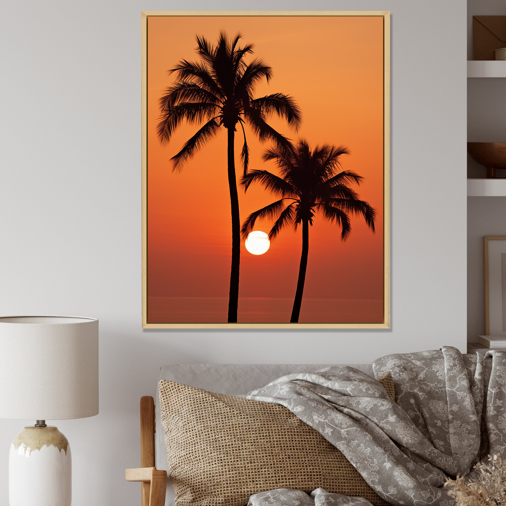 Bay Isle Home™ Tangerine Twilight Palm Tree Sunset II - Wayfair Canada