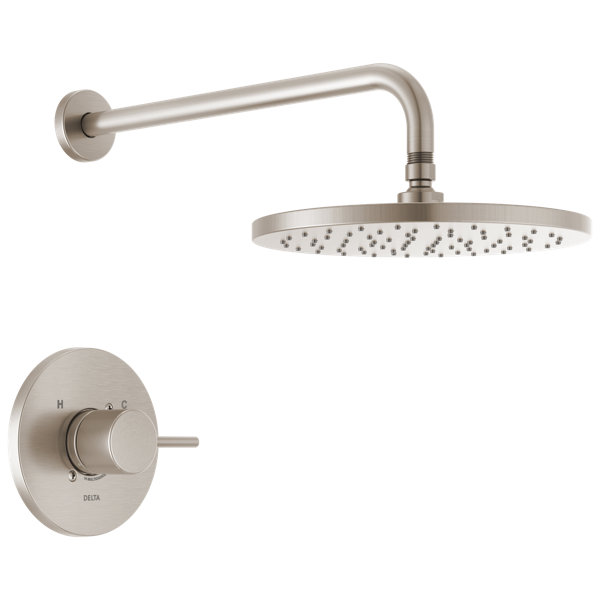 Delta Modern Raincan Round Single-Function Shower Faucet Set, Valve ...