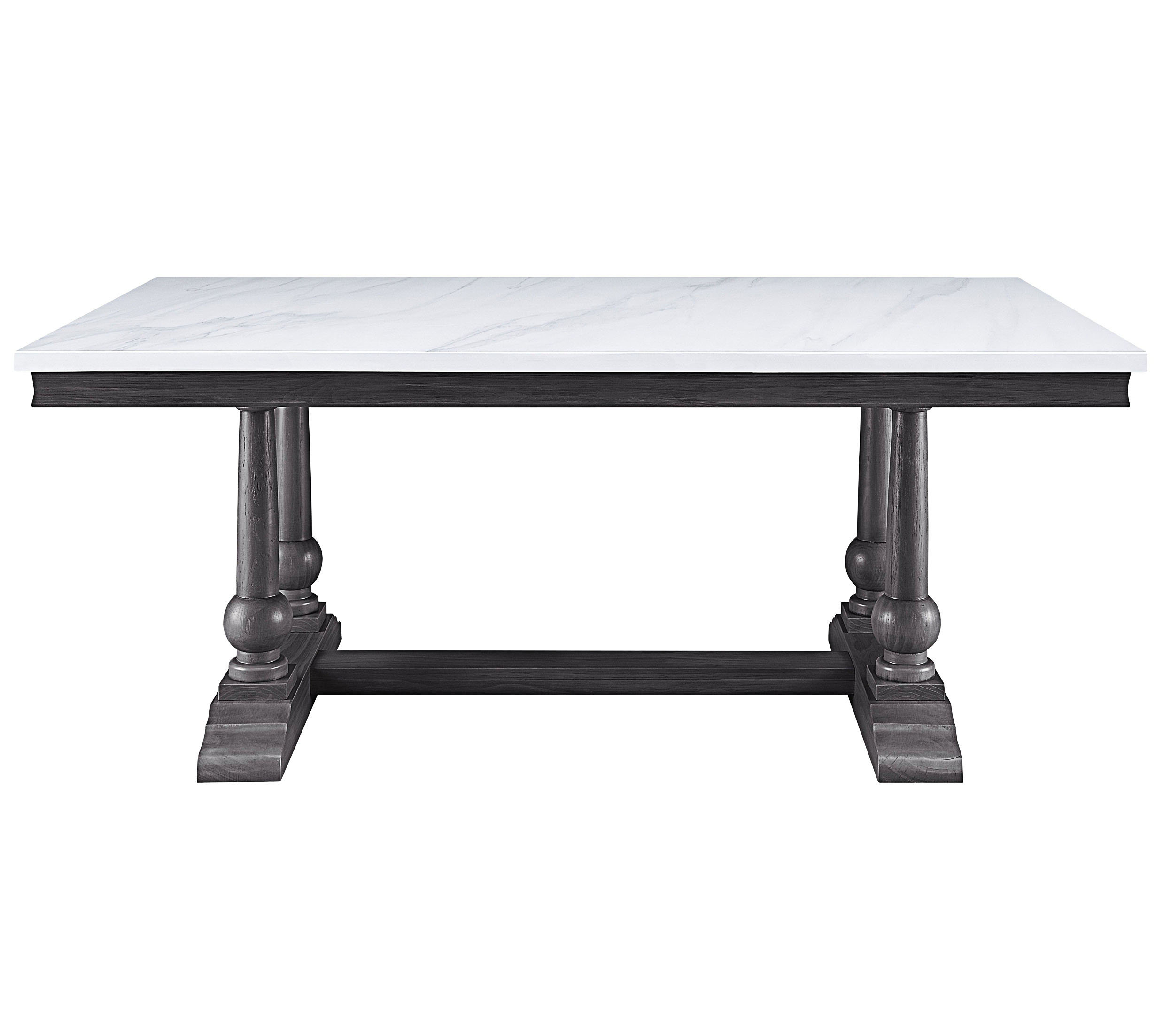 Canora Grey Rectangular Dining Table With Trestle Base | Wayfair