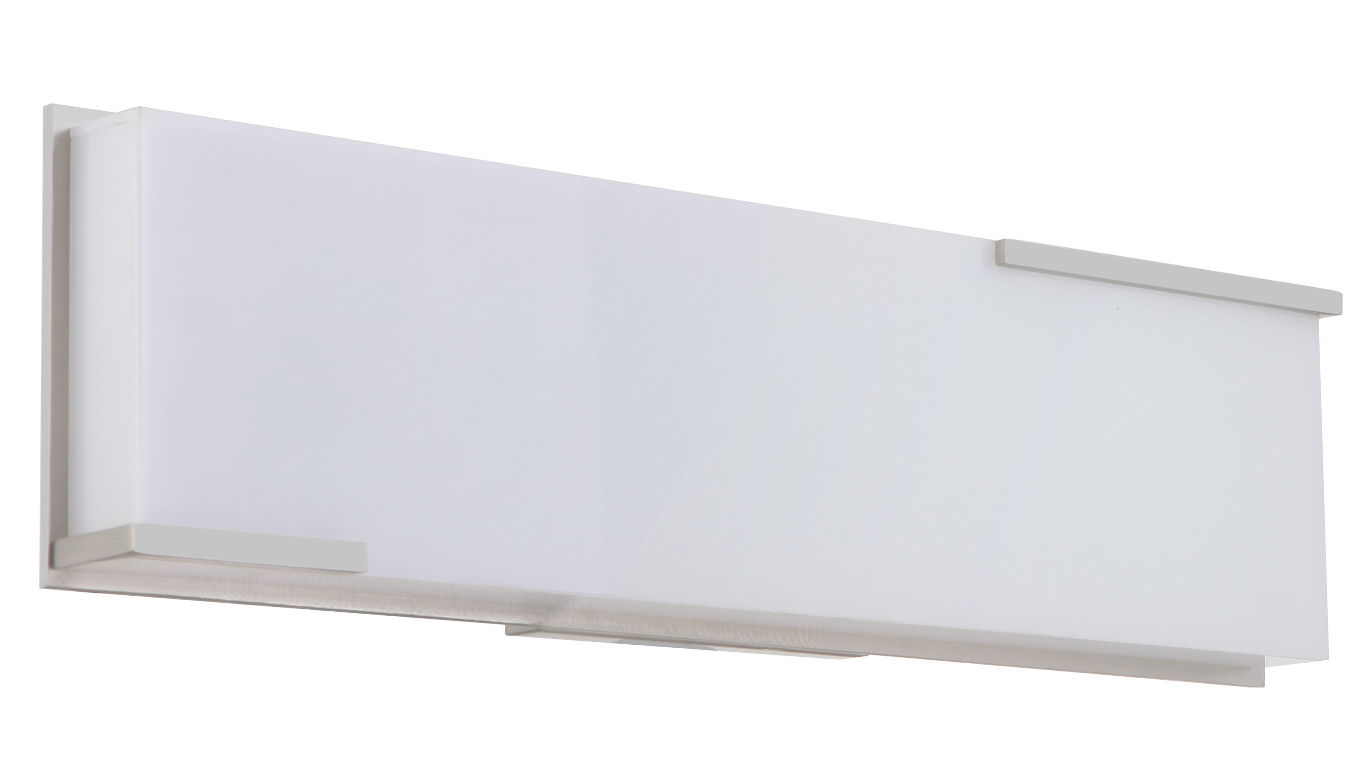 Orren Ellis Messina 1-Light Dimmable LED Brushed Polished Nickel Bath ...