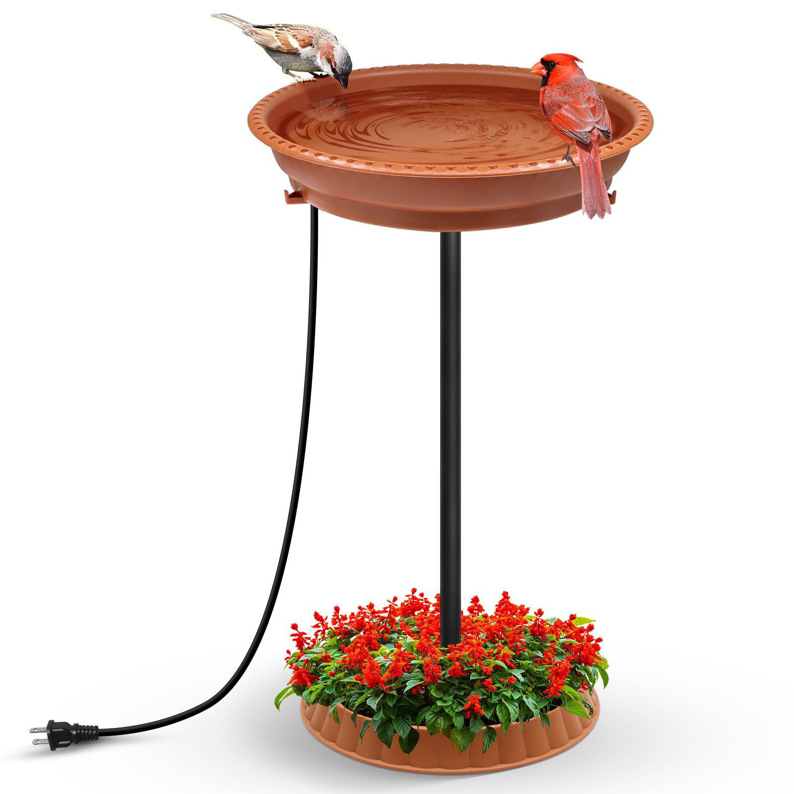 Red Barrel Studio Plastic Birdbath,75W Thermostatically Controlled ...