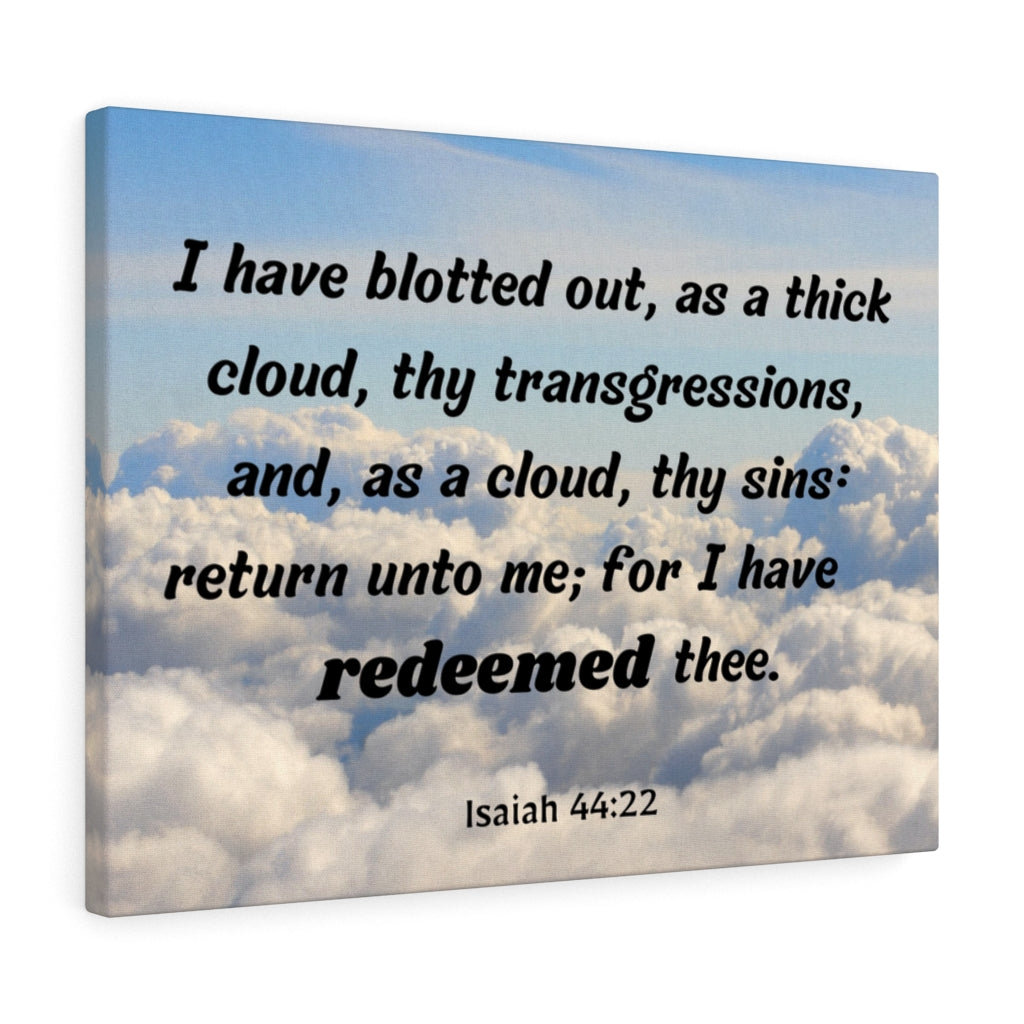 Trinx Redeemed Isaiah 44:22 Christian Wall Art Bible Verse Print Ready ...