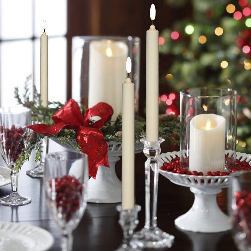 The Holiday Aisle® Flameless Window Candles With Timer & Remote, 10 ...