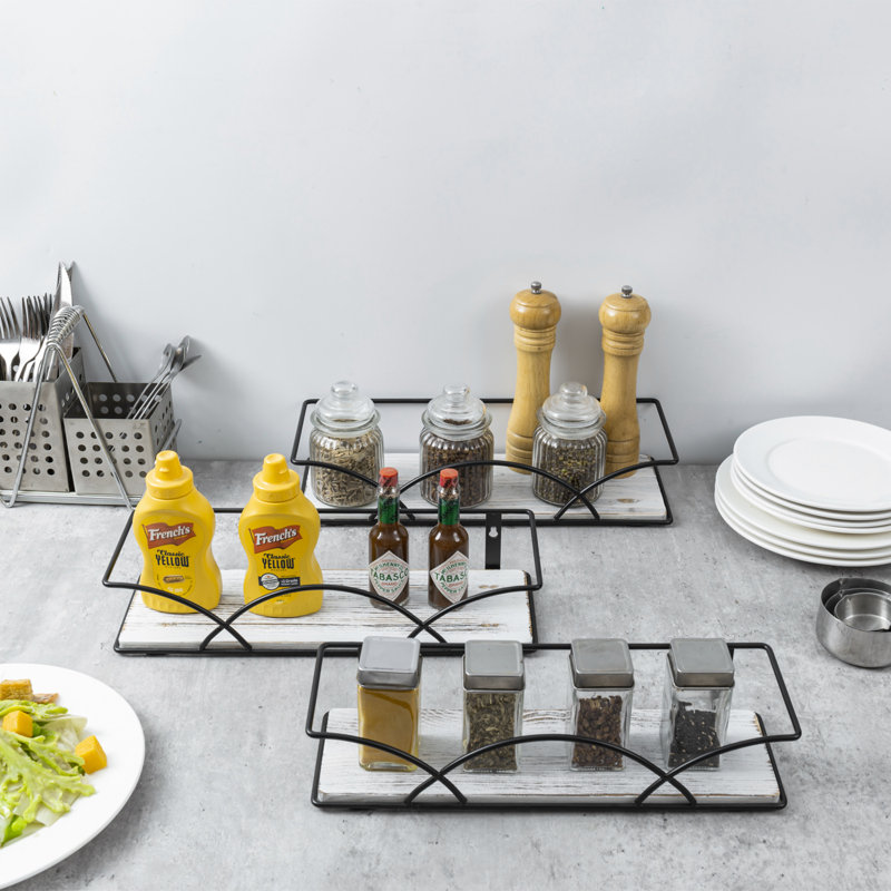 17 Stories 3 Piece Wall Metal Wire Spice Rack | Wayfair