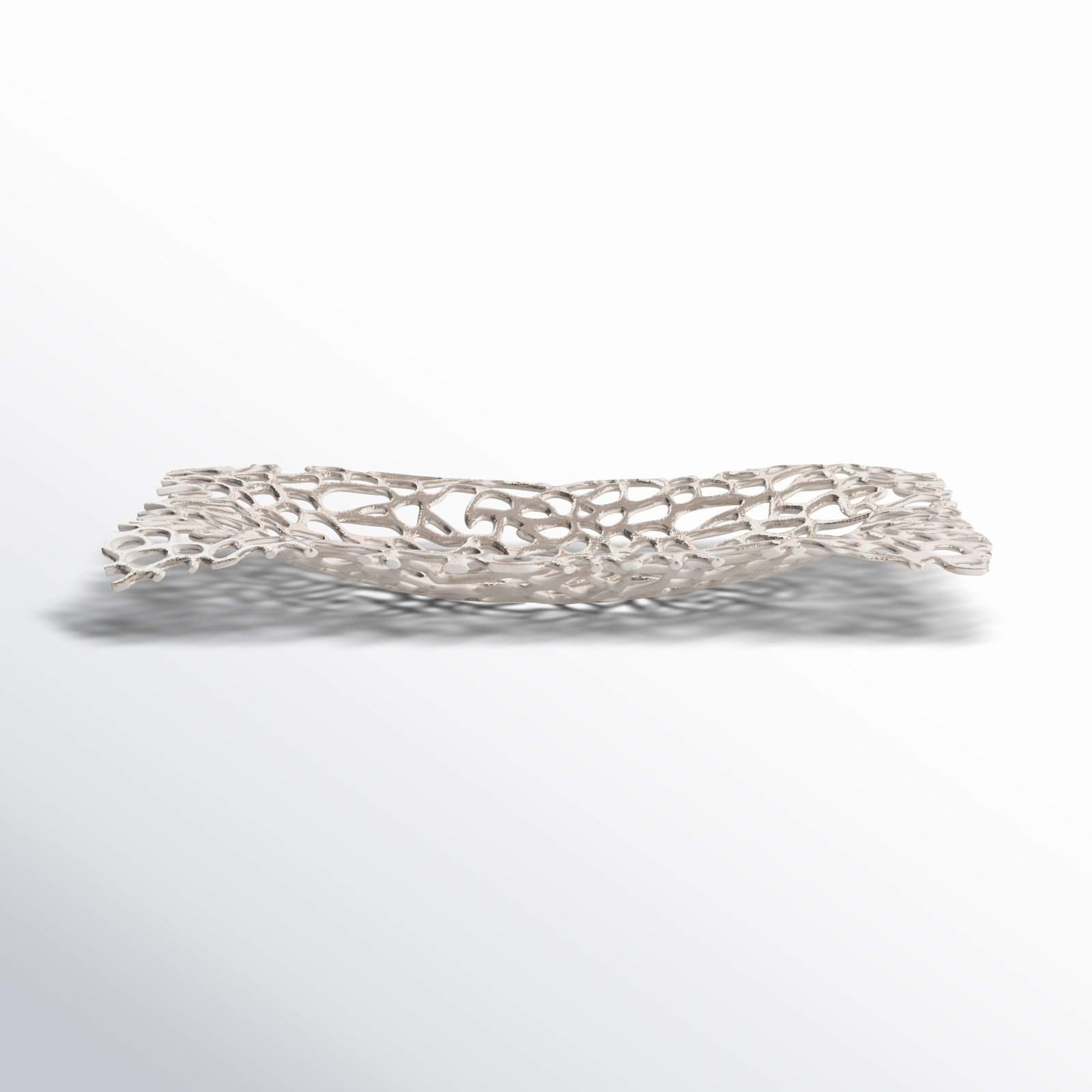 Wade Logan Aulona Amont Aluminum Branch Ottoman/Coffee Table Tray ...