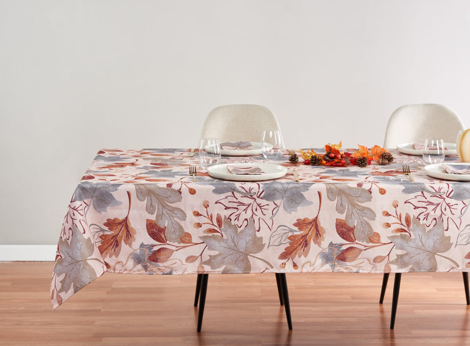 The Holiday Aisle® Thanksgiving Tablecloth, Autumn Leaves Tablecloth ...