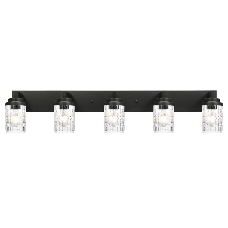 Mercer41 Daniel-Louis 5-Light Dimmable Black Vanity Light & Reviews ...