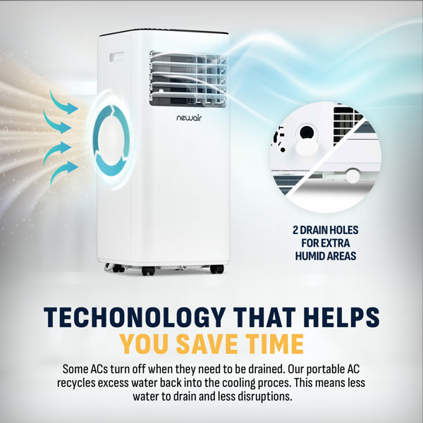 Newair 8,000 BTU Portable Air Conditioner (5,000 BTU DOE), Compact AC ...
