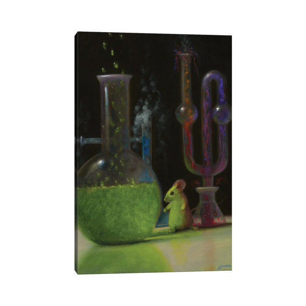 Happy Larry In the Lab by Stuart Dunkel - Wrapped Canvas Painting ...