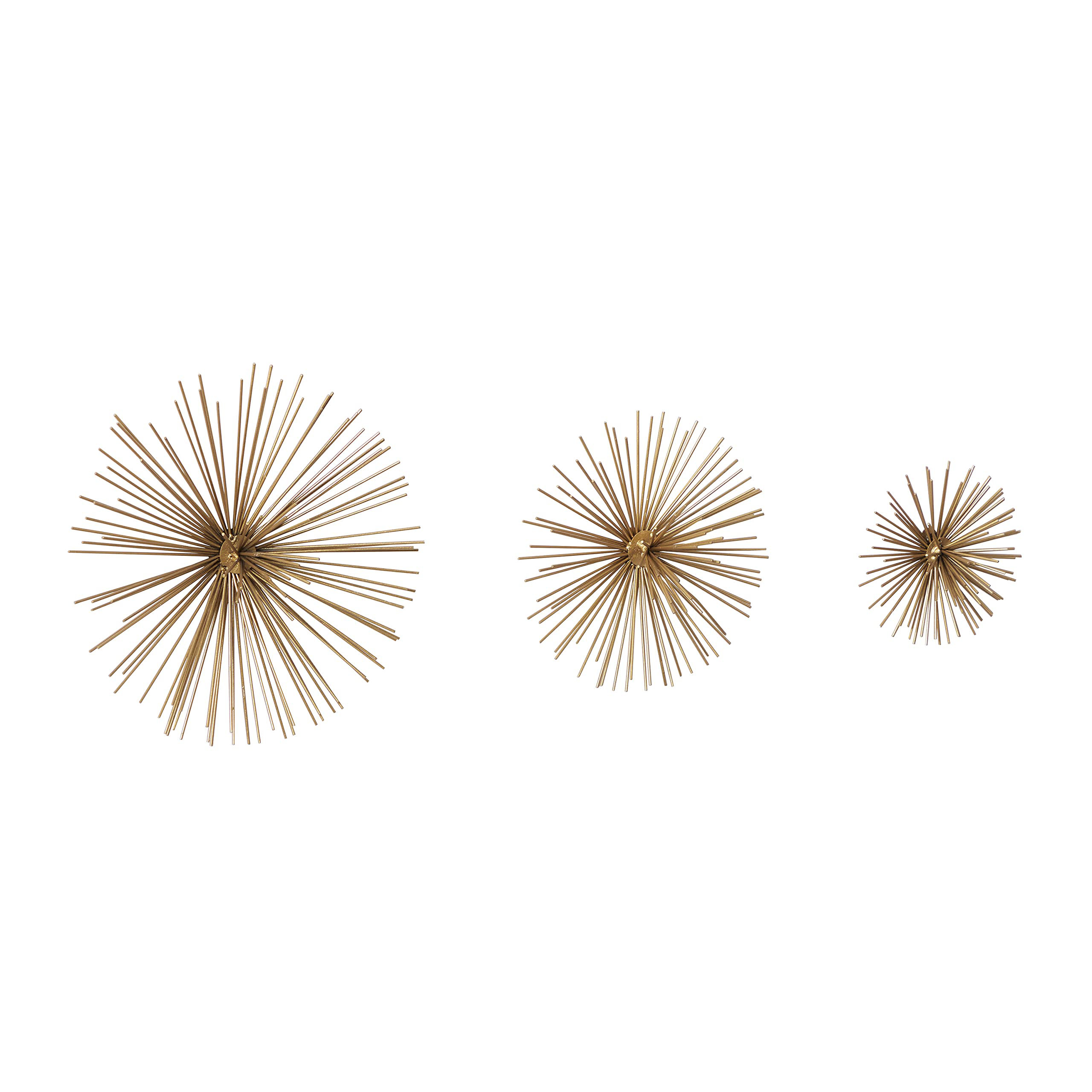 Mercer41 Metal Starburst Home Wall Decor 3D Short Spike Wall Sculpture ...