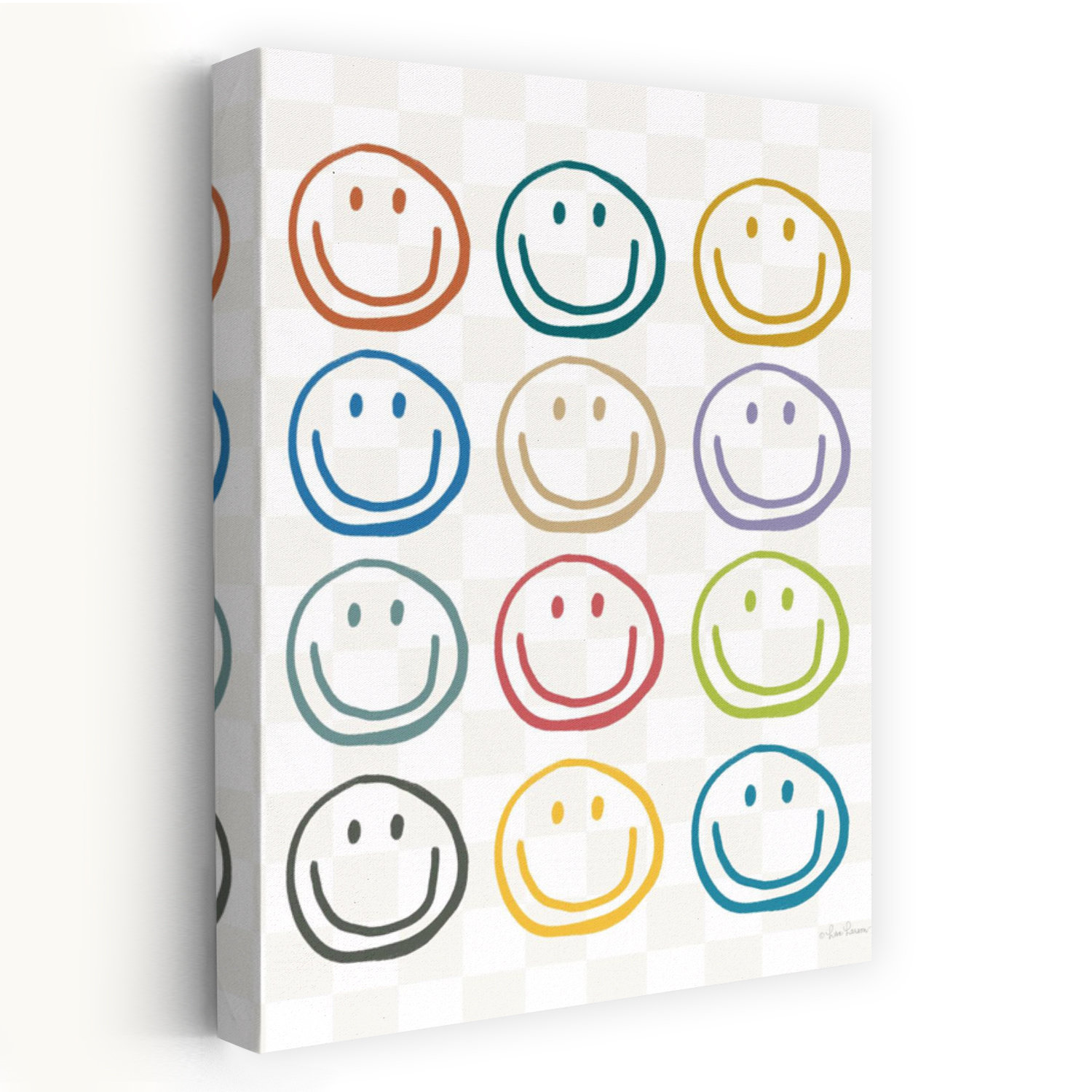 Dakota Fields Smiley Faces Abstract Contemporary Landscape Nature Art ...